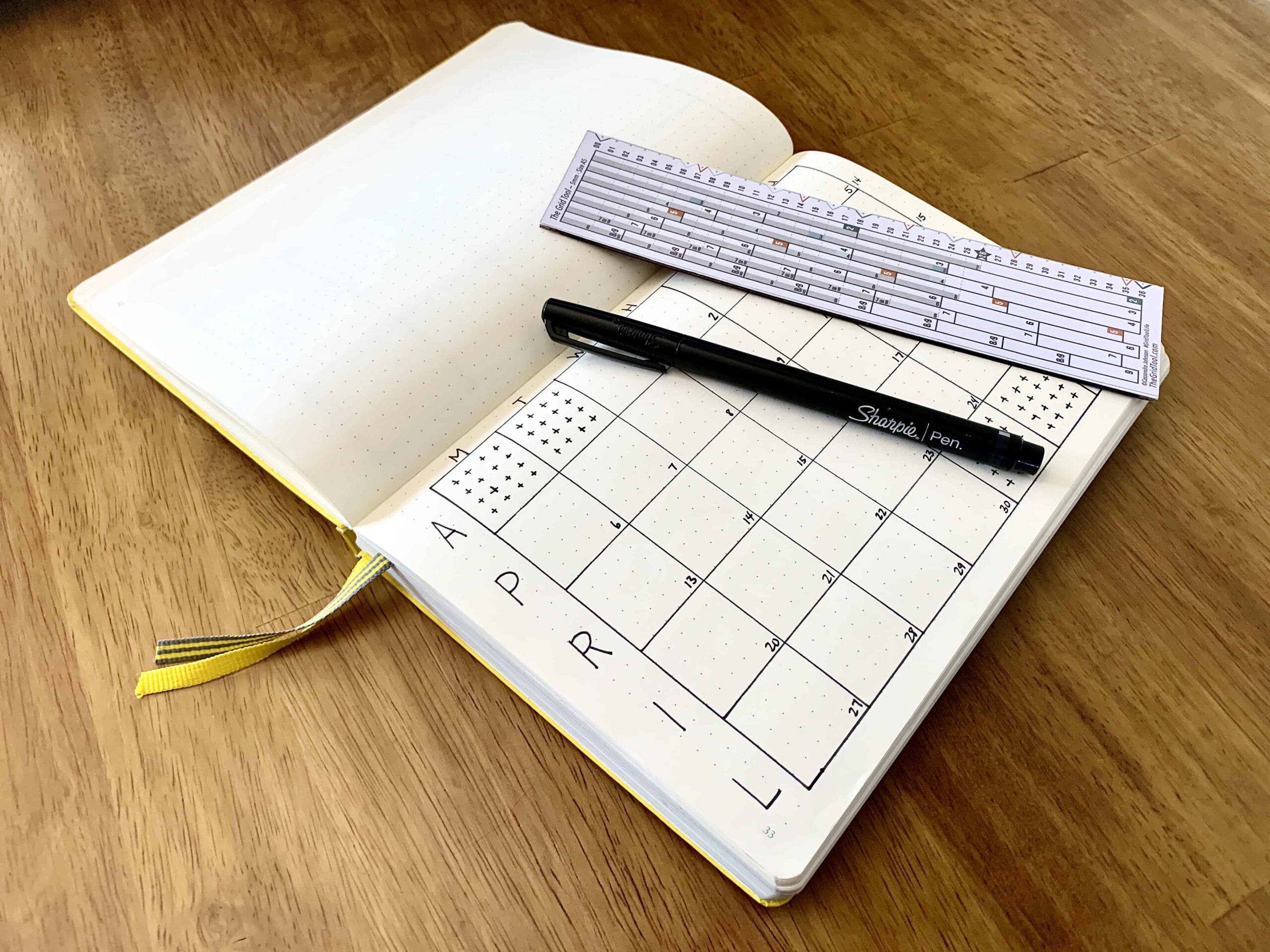 Bullet Journal Landscape Page Layouts with The Grid Tool : The Grid Tool